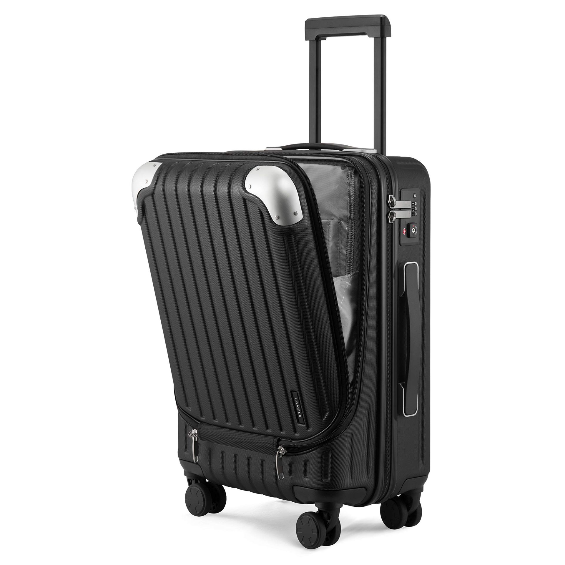 LEVEL8 Carry-on Suitcase 20-Inch Hand Cabin Luggage, ABS+PC Hardshell ...