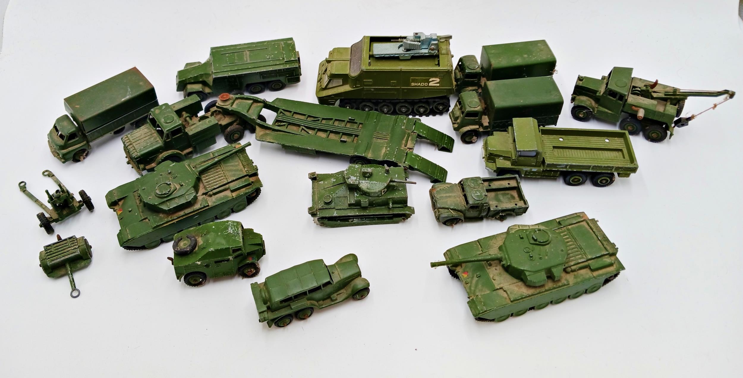 Collection Of Vintage Dinky Military Toy Vehicles To Include Shado 2 ...