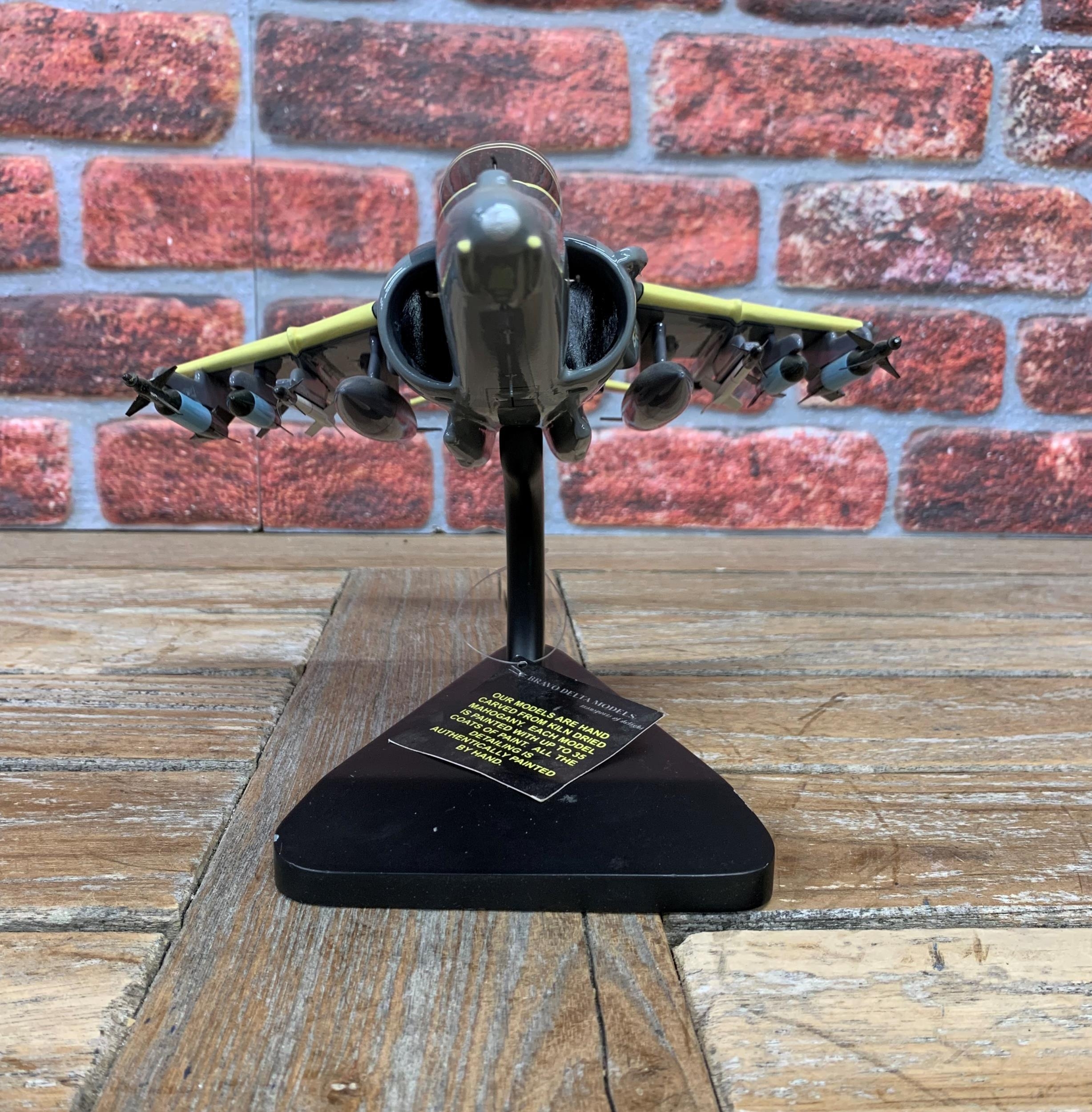 Bravo Delta Models - carved mahogany model of a Harrier GR9 ZD378 plane ...