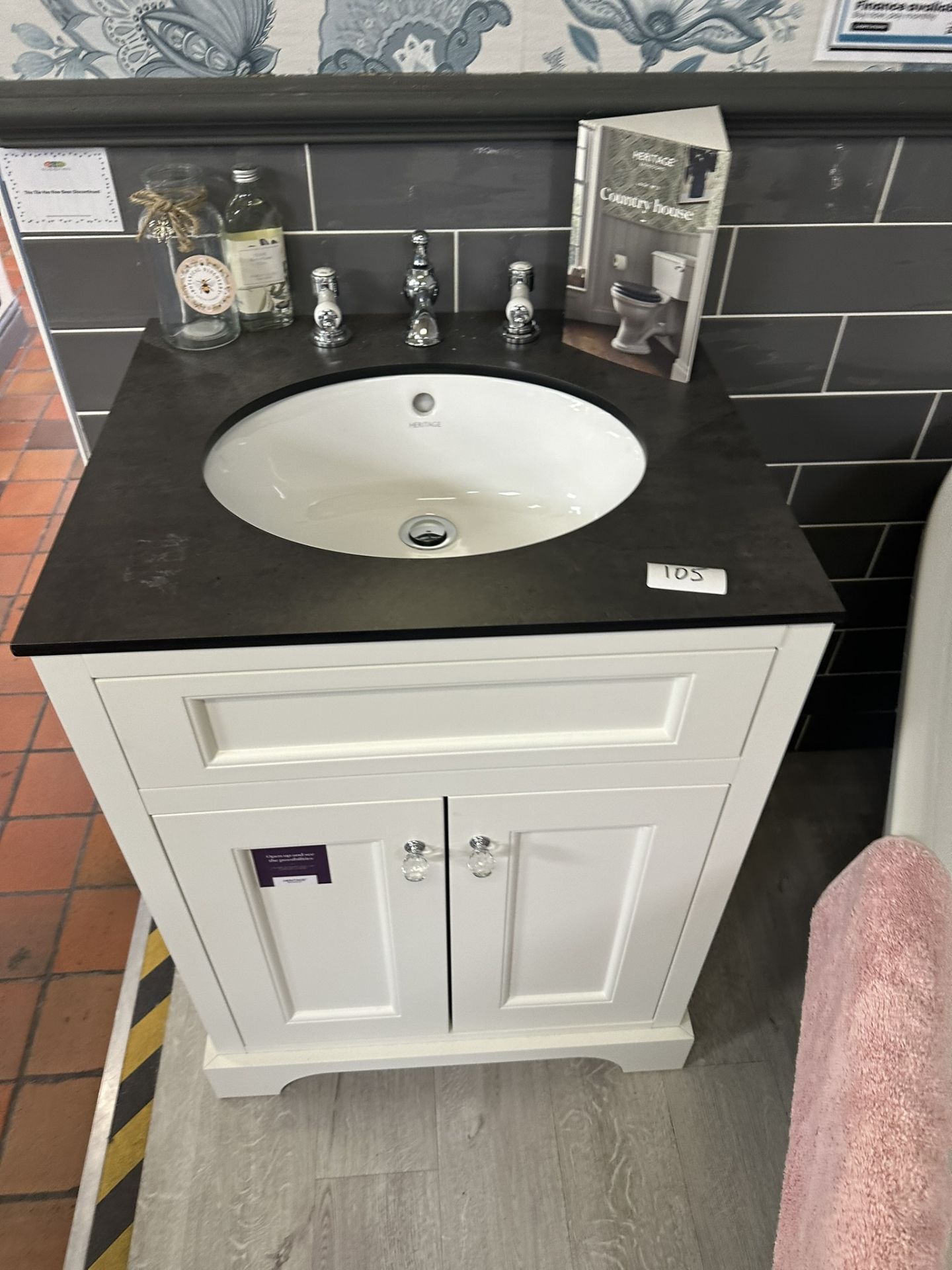 Ex-display bathroom set: Wilton 600mm freestanding unit; Chantilly ...