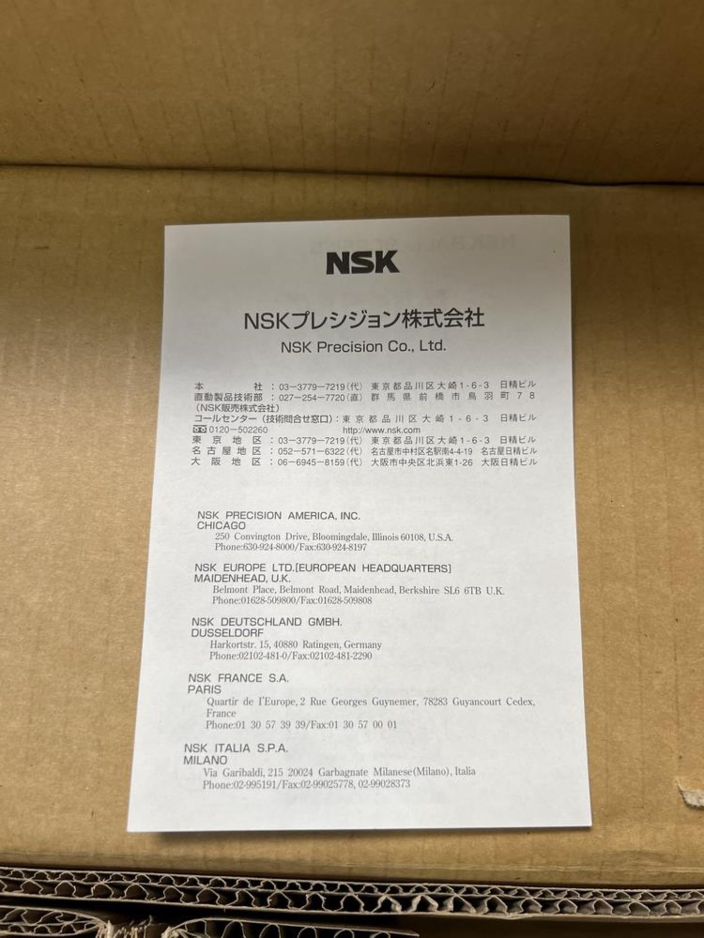 (2) NSK Ball Screws New In Box, W4004W-31SS-C7S10