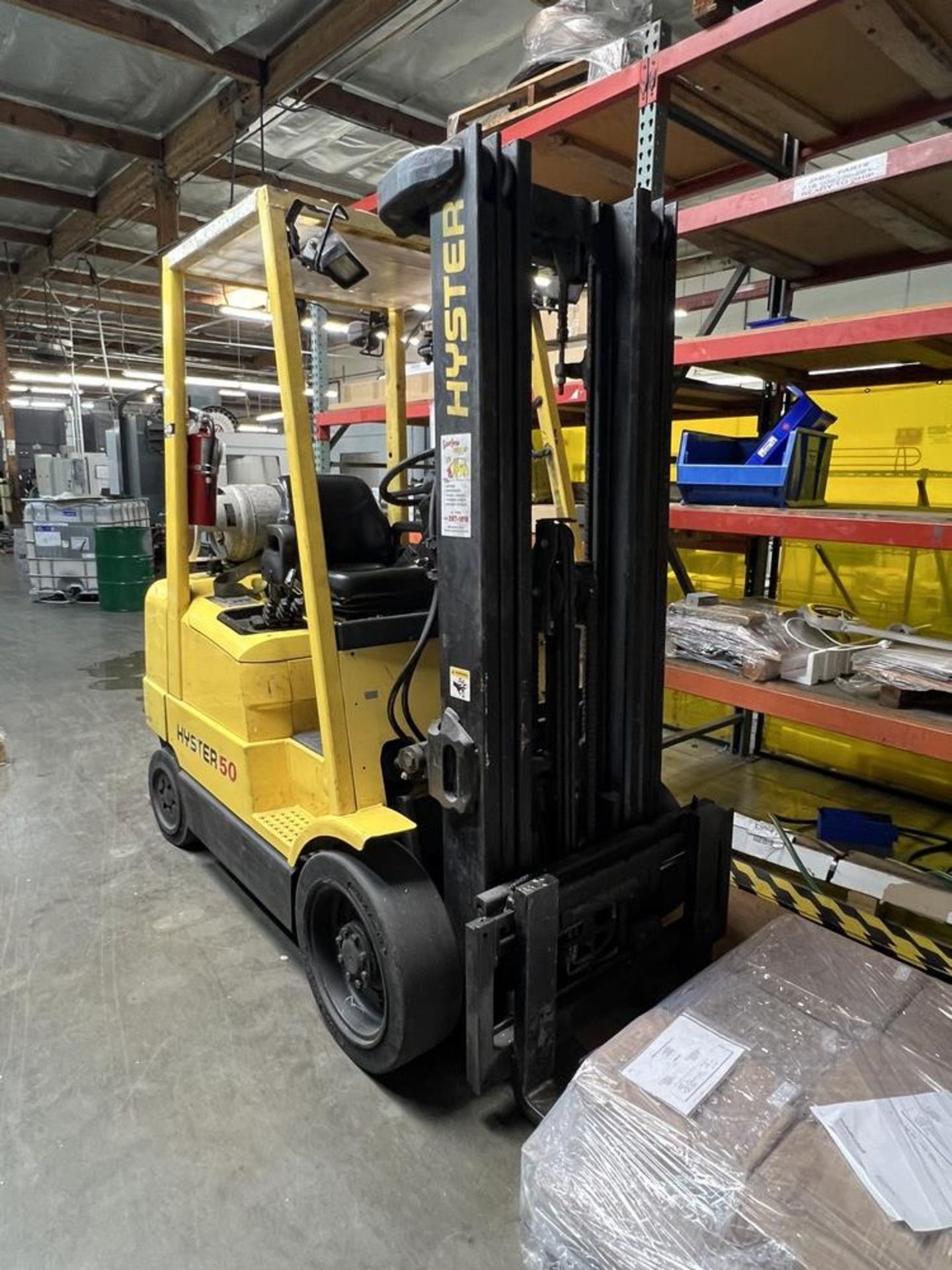 Hyster S50XM 8955 Hours, 4600 lb Capacity, Side Shift, Propane