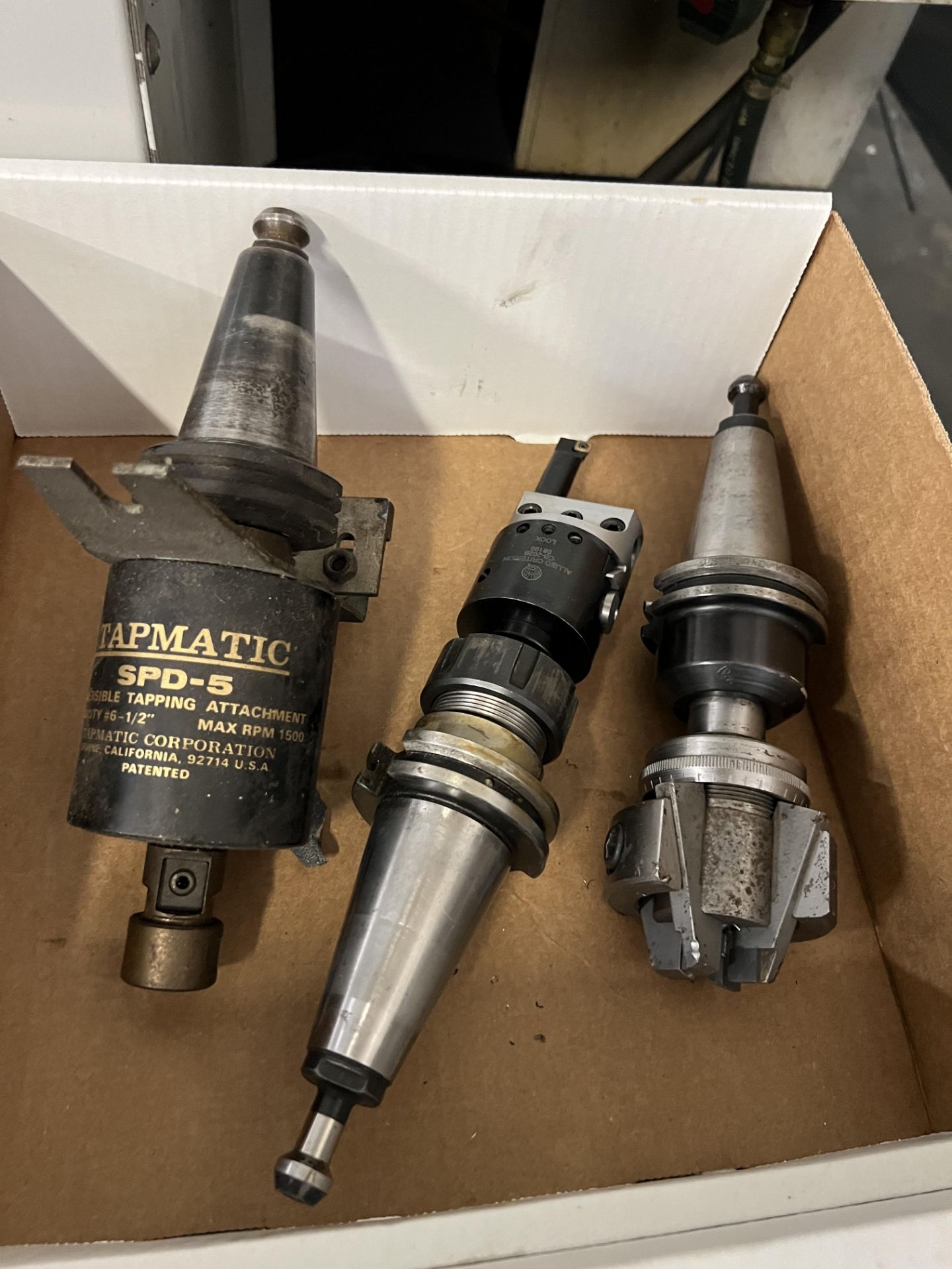 (3) CAT 40 Tool Holders - (1) Hollow Mill Cutter, (1) Tapmatic SPD-5 ...