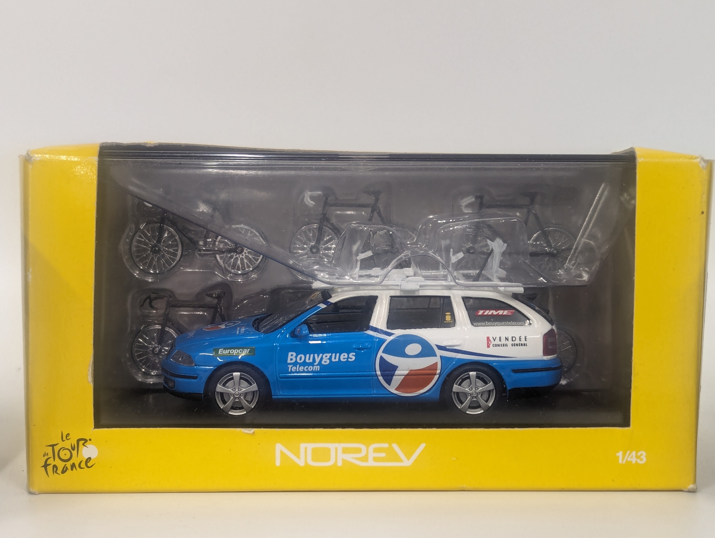 A collection of 3 Norev model cars, including Le Tour De France Skoda ...