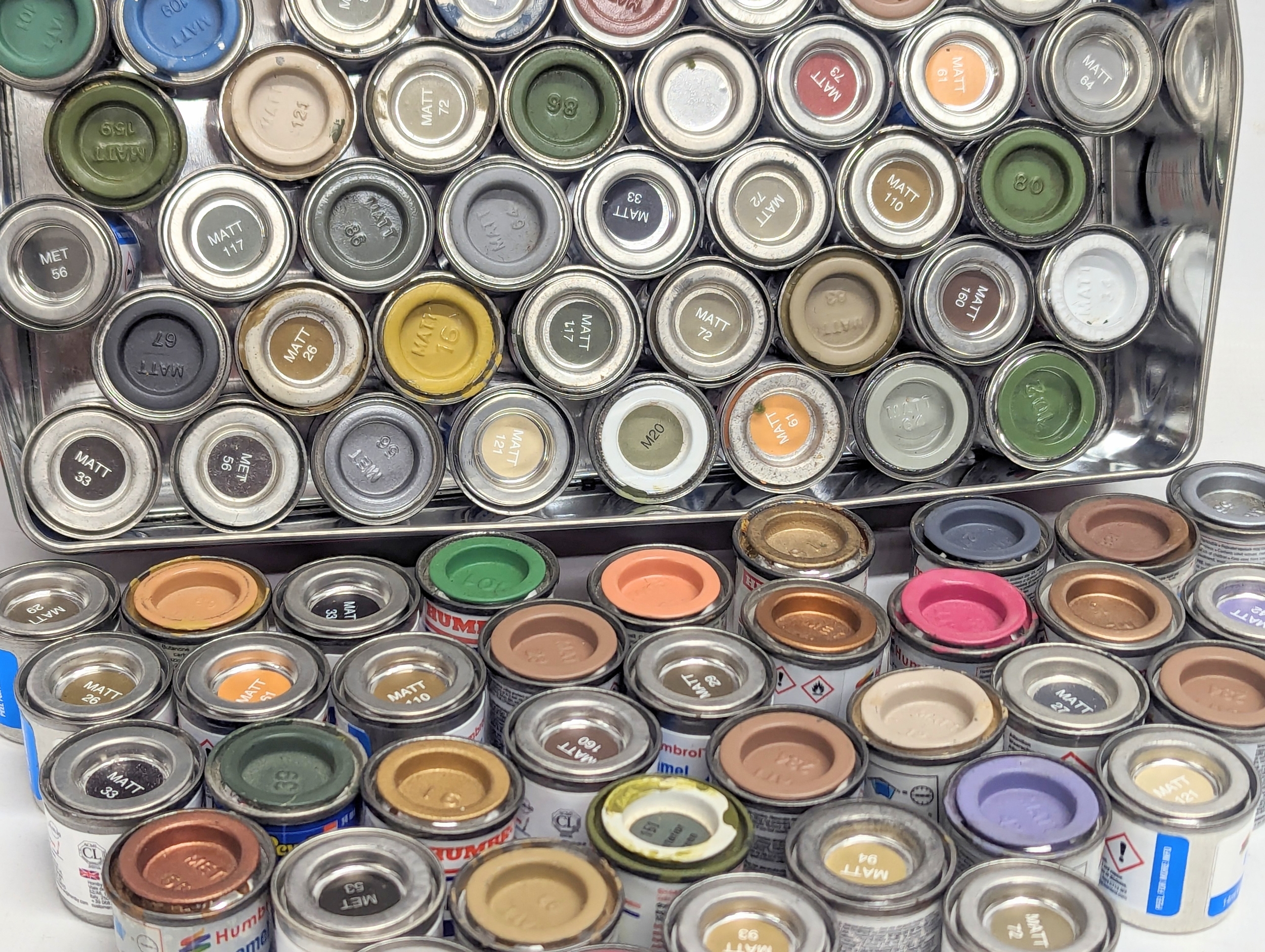 A quantity of Humbrol Enamel modellers paints