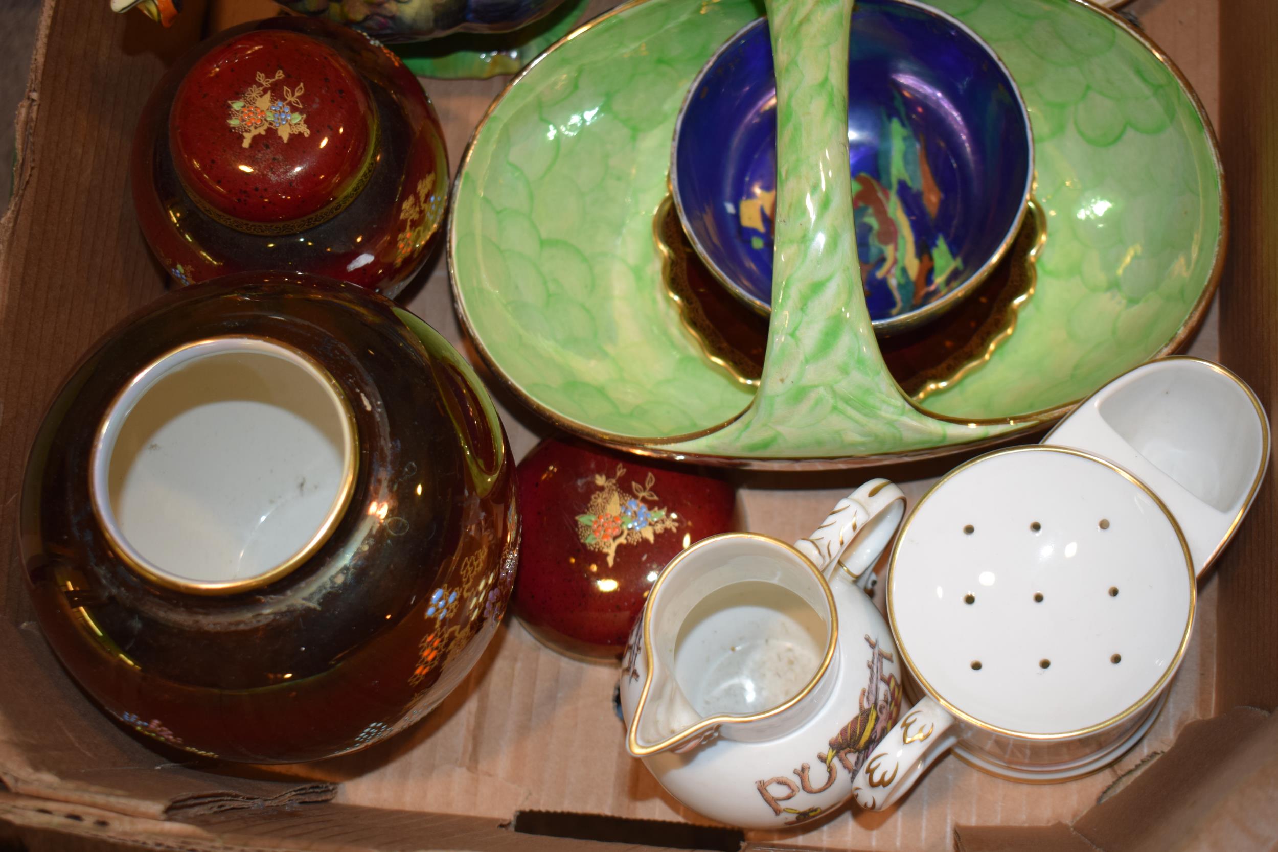 A collection of ceramics to include Ringtons Tea advertising jars by ...