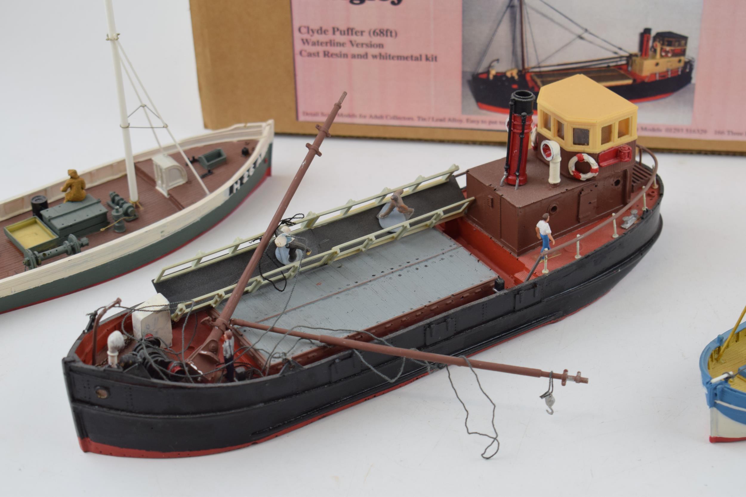 OO scale models Hand made in England. Langley 'Clyde Puffer' together ...