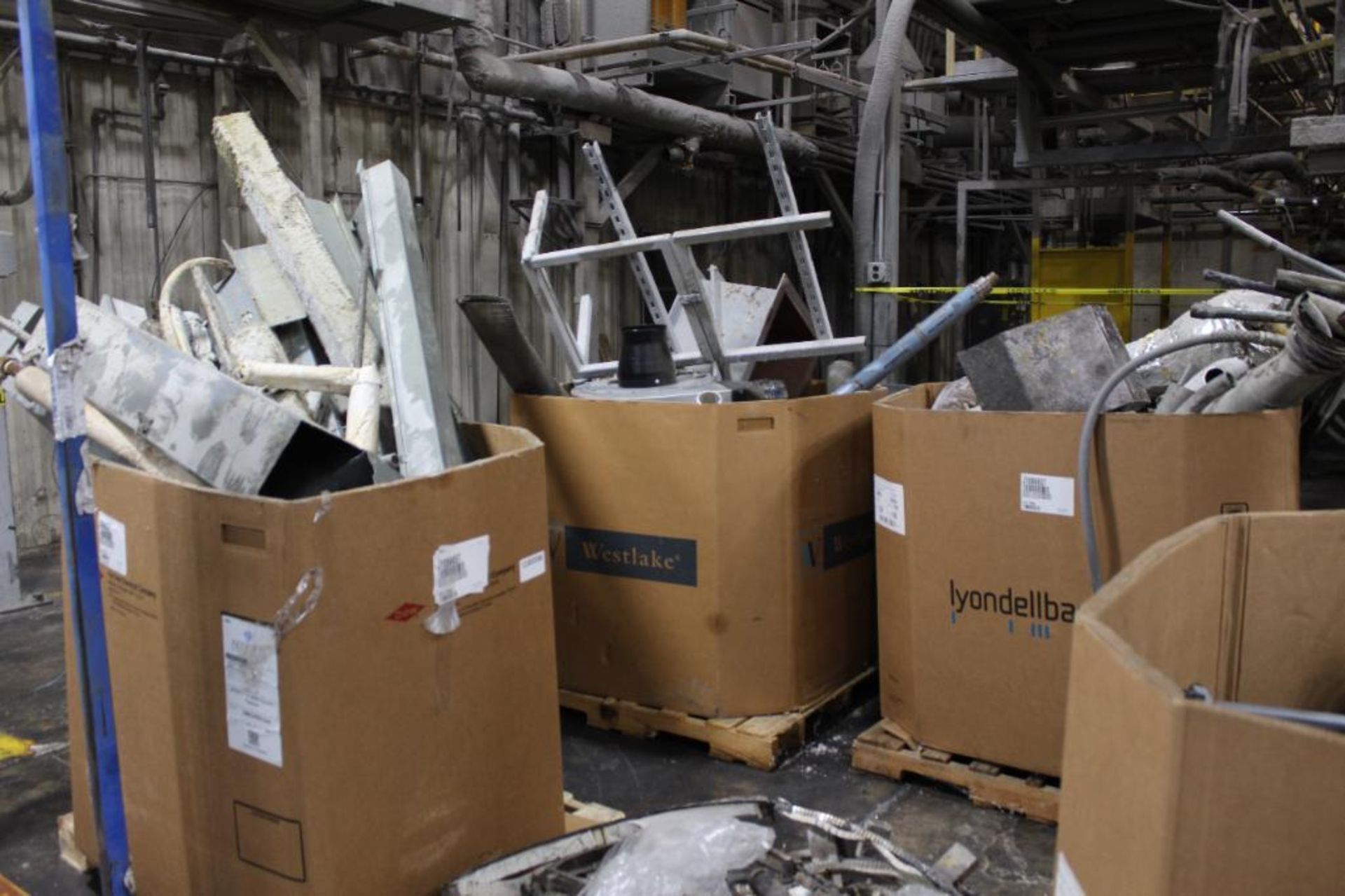 Lot of (11) Gaylords and (3) Pallets of Scrap