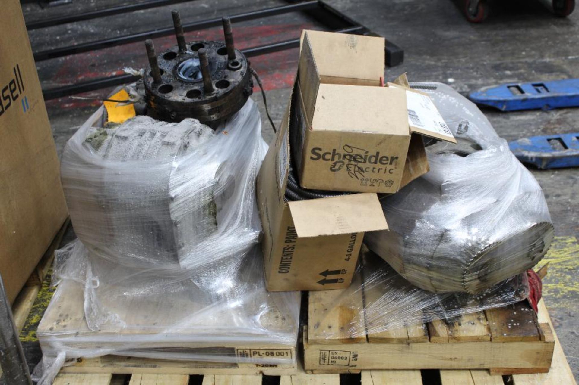 Lot of (11) Gaylords and (3) Pallets of Scrap