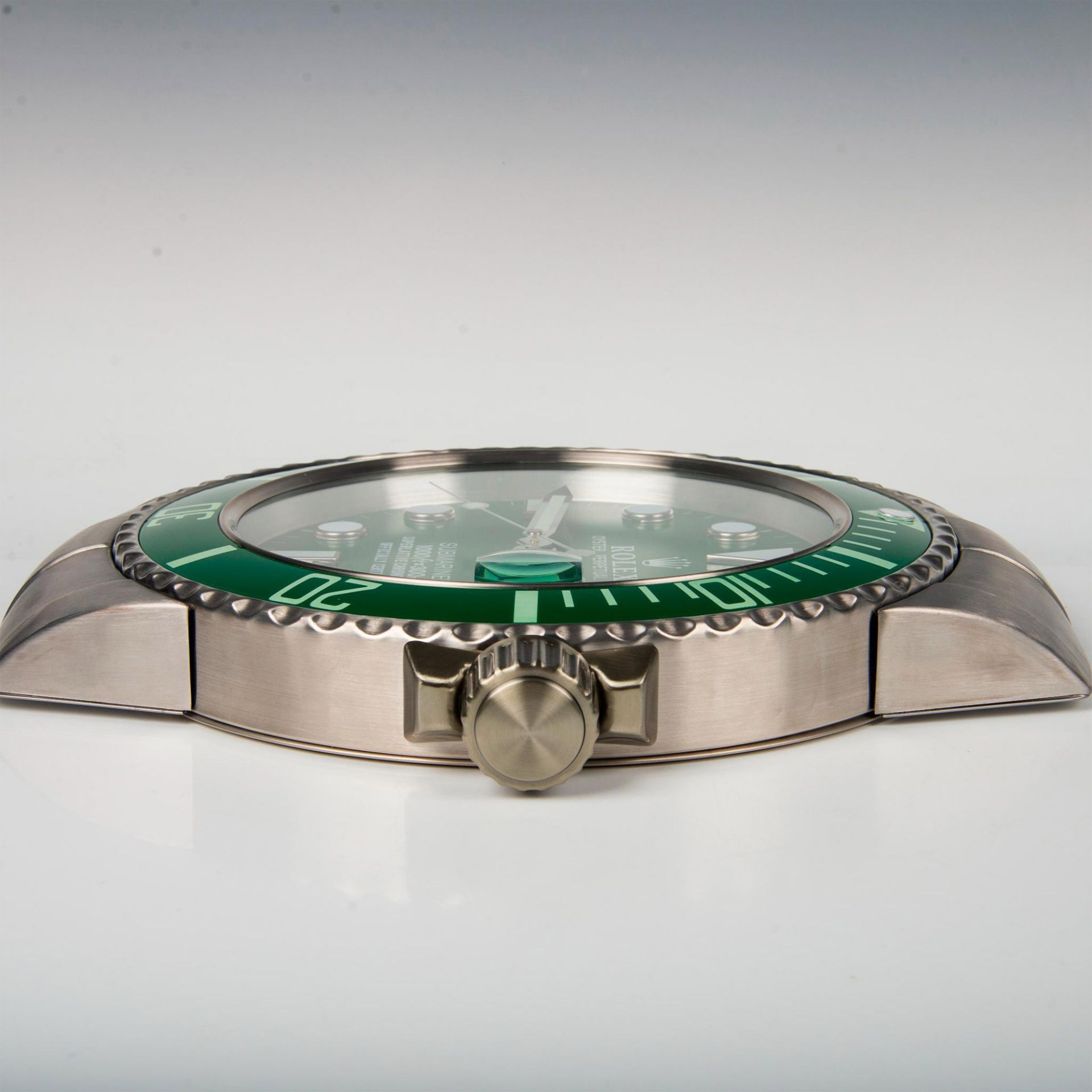 Rolex dealer's style wall clock based on the Hulk Rolex Submariner ...