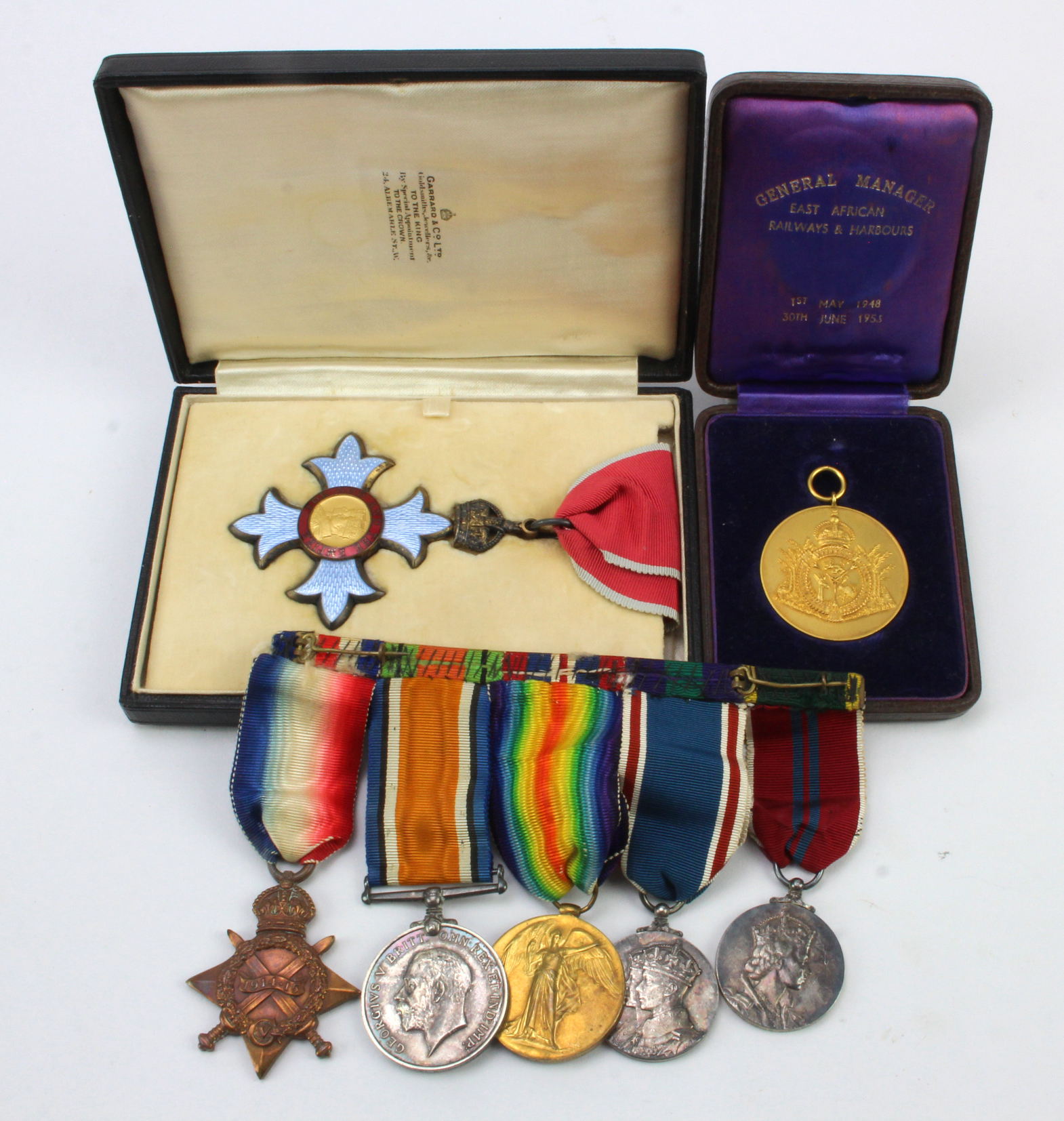 CBE Civil (Garrard cased), 1915 Star Trio (14747 Pte A Dalton R.Dub.Fus ...
