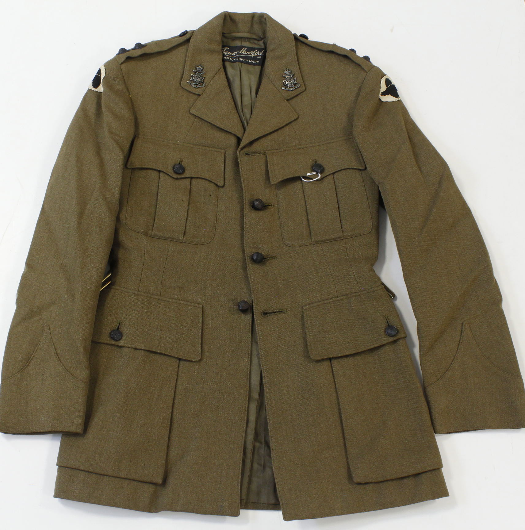 WW2 Rifle Brigade captains service tunic complete with kings crown ...