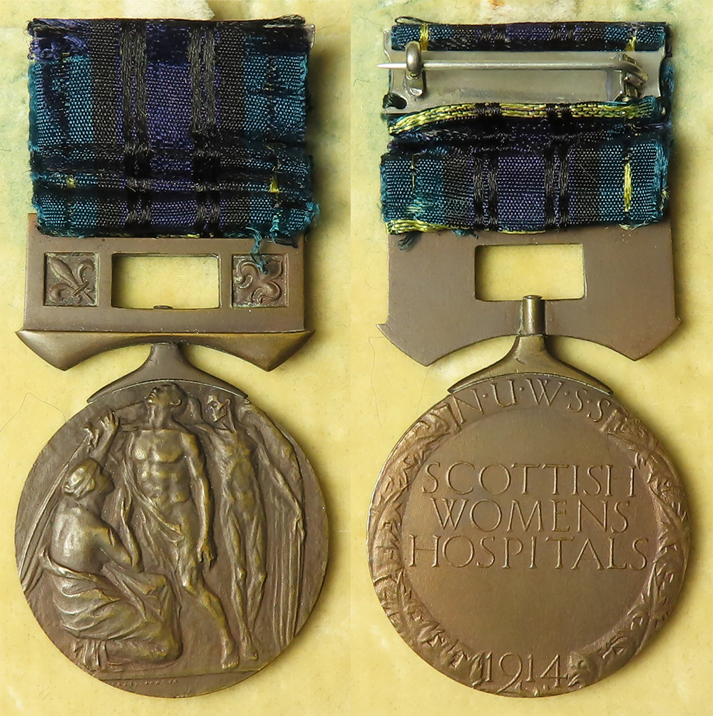 Suffragette related bronze Scottish Women's Hospitals medal 1914 in ...