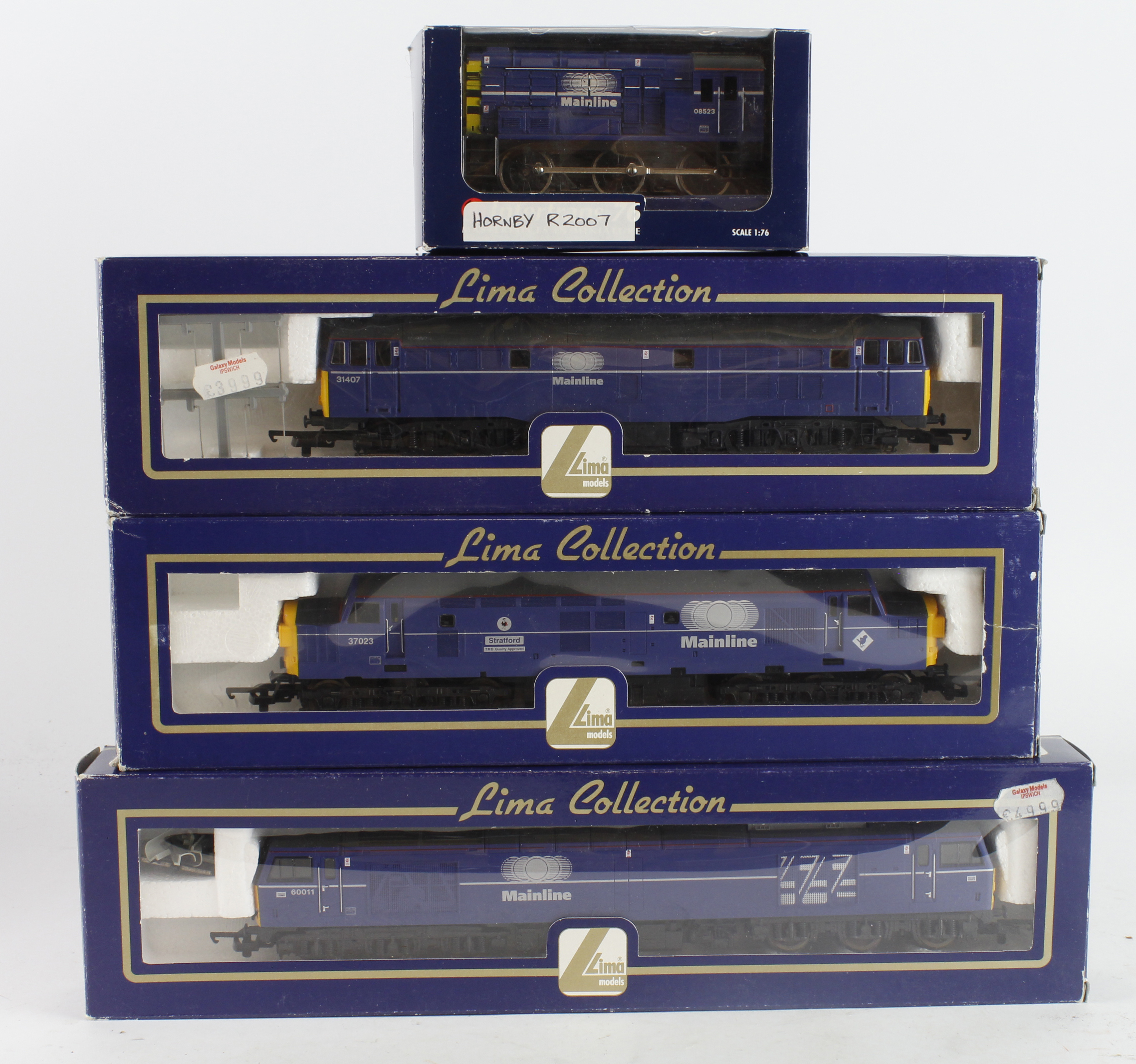Lima. Three boxed OO gauge Lima locomotives, comprising Class 60 Diesel ...