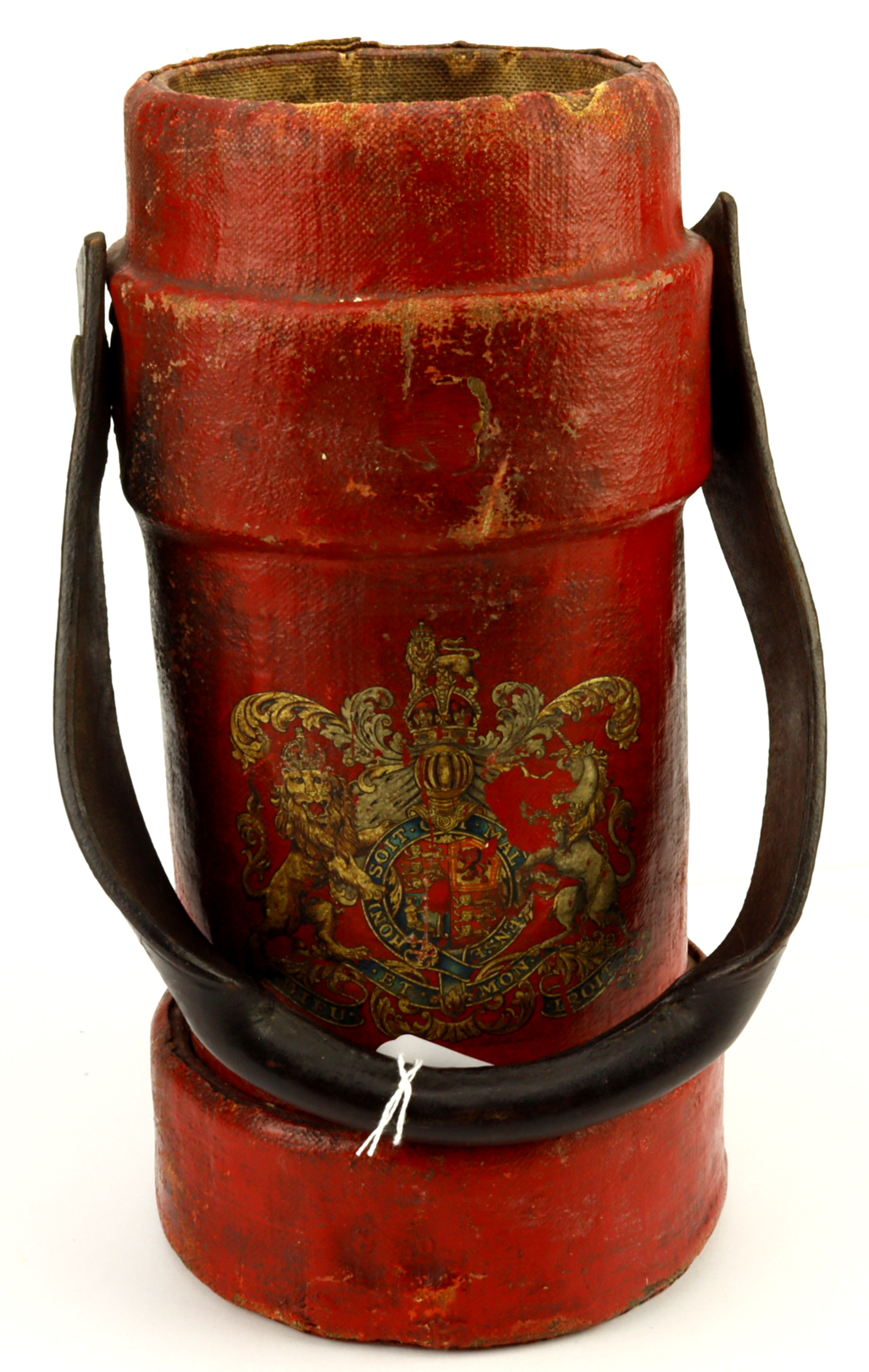 Royal navy world war i cordite charge carrier, cork and canvas, painted ...
