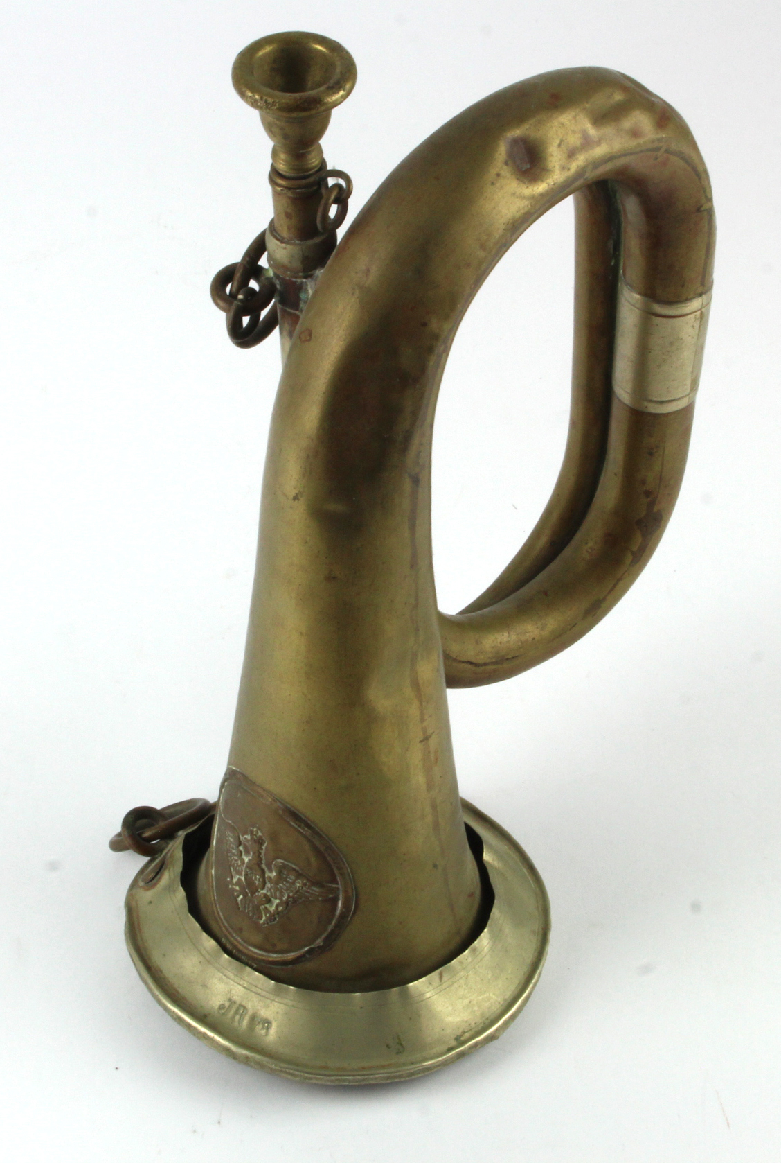 German WW1 Bugle, regimental marking 'JR 78' and maker marked 'C.W.Moritz'.