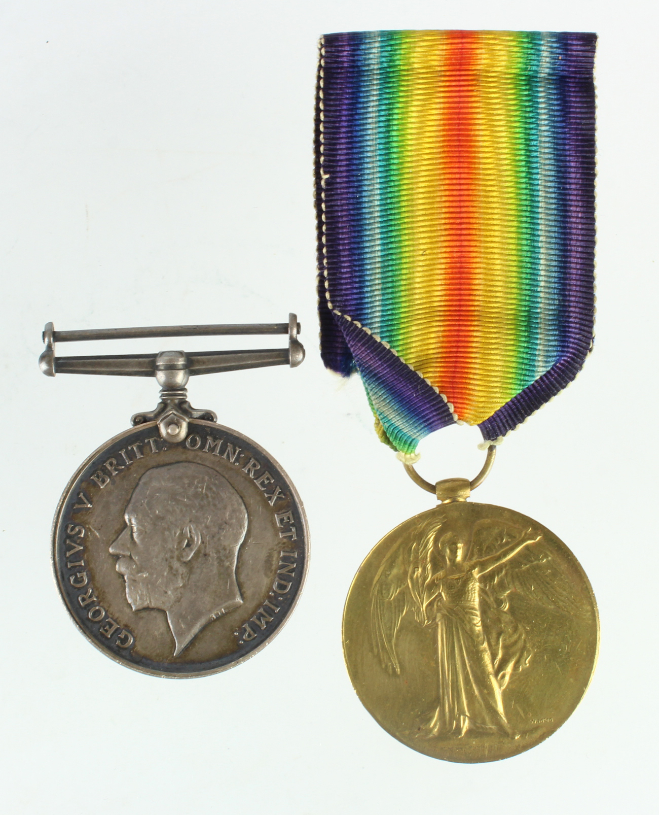 BWM & Victory Medal (C-3740 Pte G W Thompson K.R.Rif.C) entitled to a ...