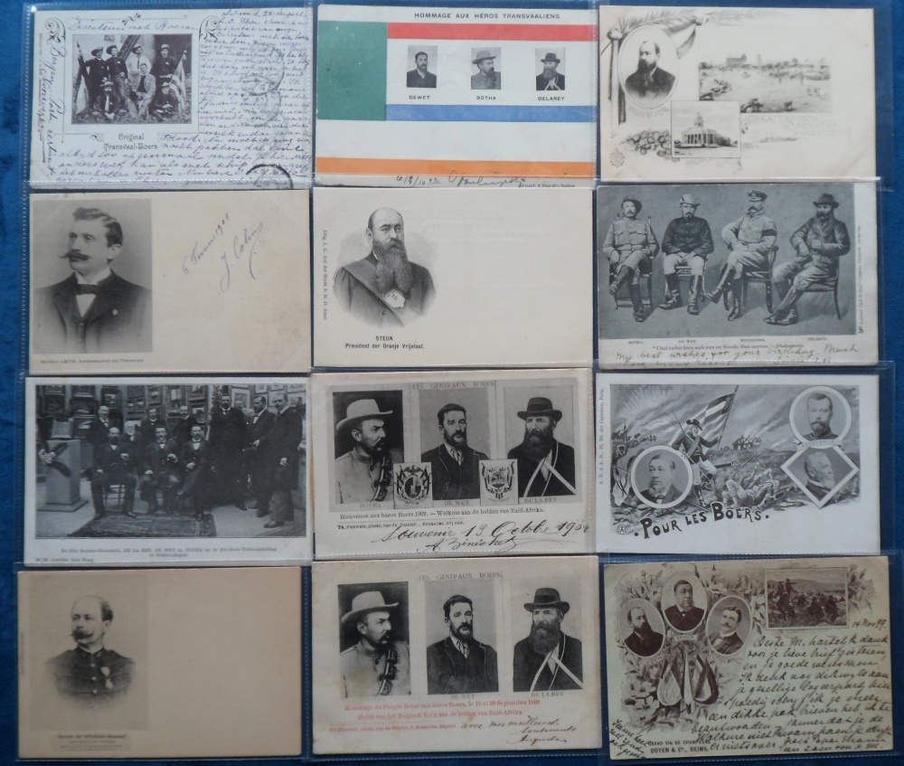 Postcards, Boer War, an interesting collection, Kruger caricature and ...
