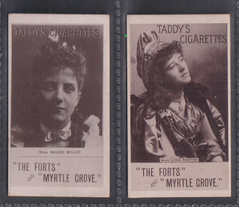 Cigarette cards, Taddy, Actresses, Collotype, 2 cards, Miss Maude ...
