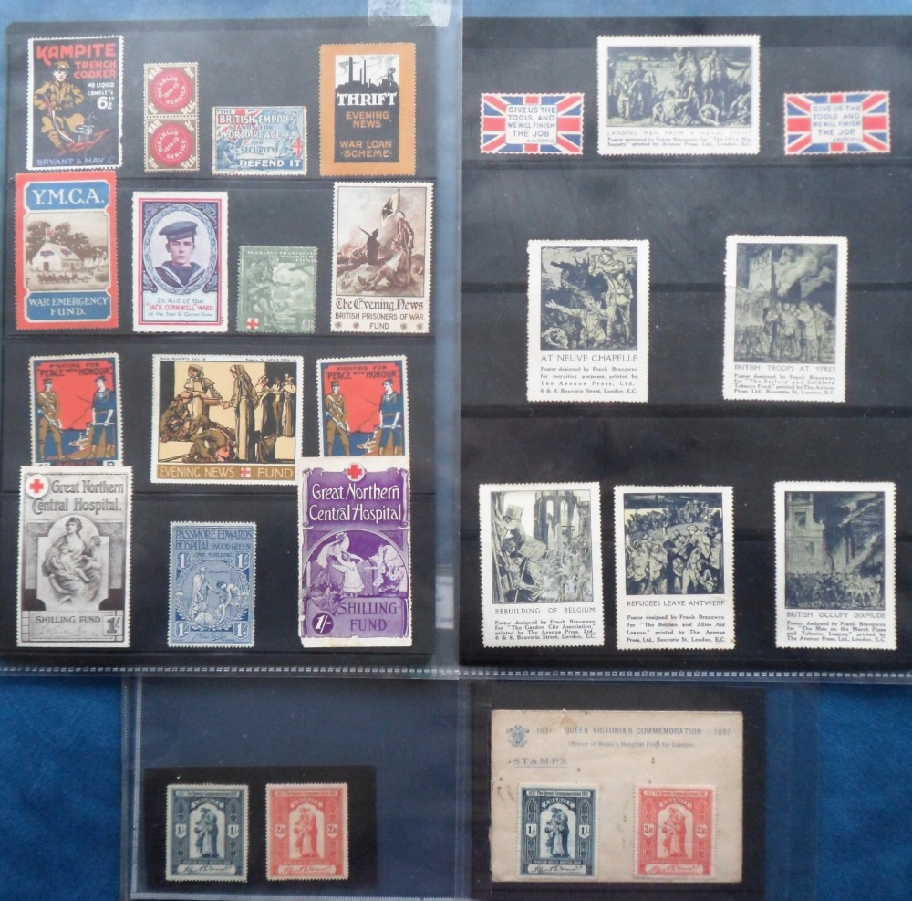 Ephemera, Cinderella Stamps, a selection of approx. 80 stamps to ...