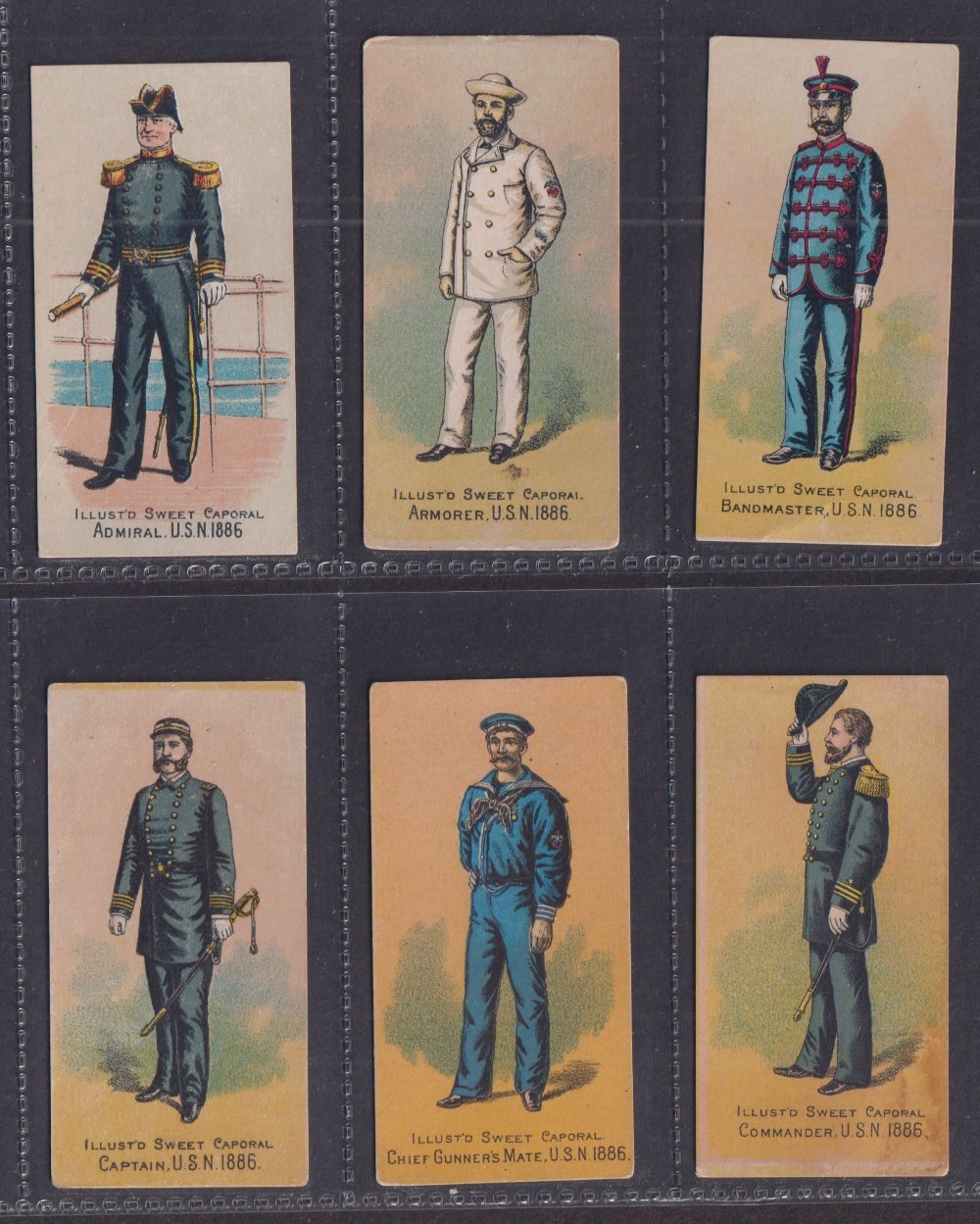 Cigarette cards, USA, Kinney Bros., Military Series G (U.S. Army & Navy ...
