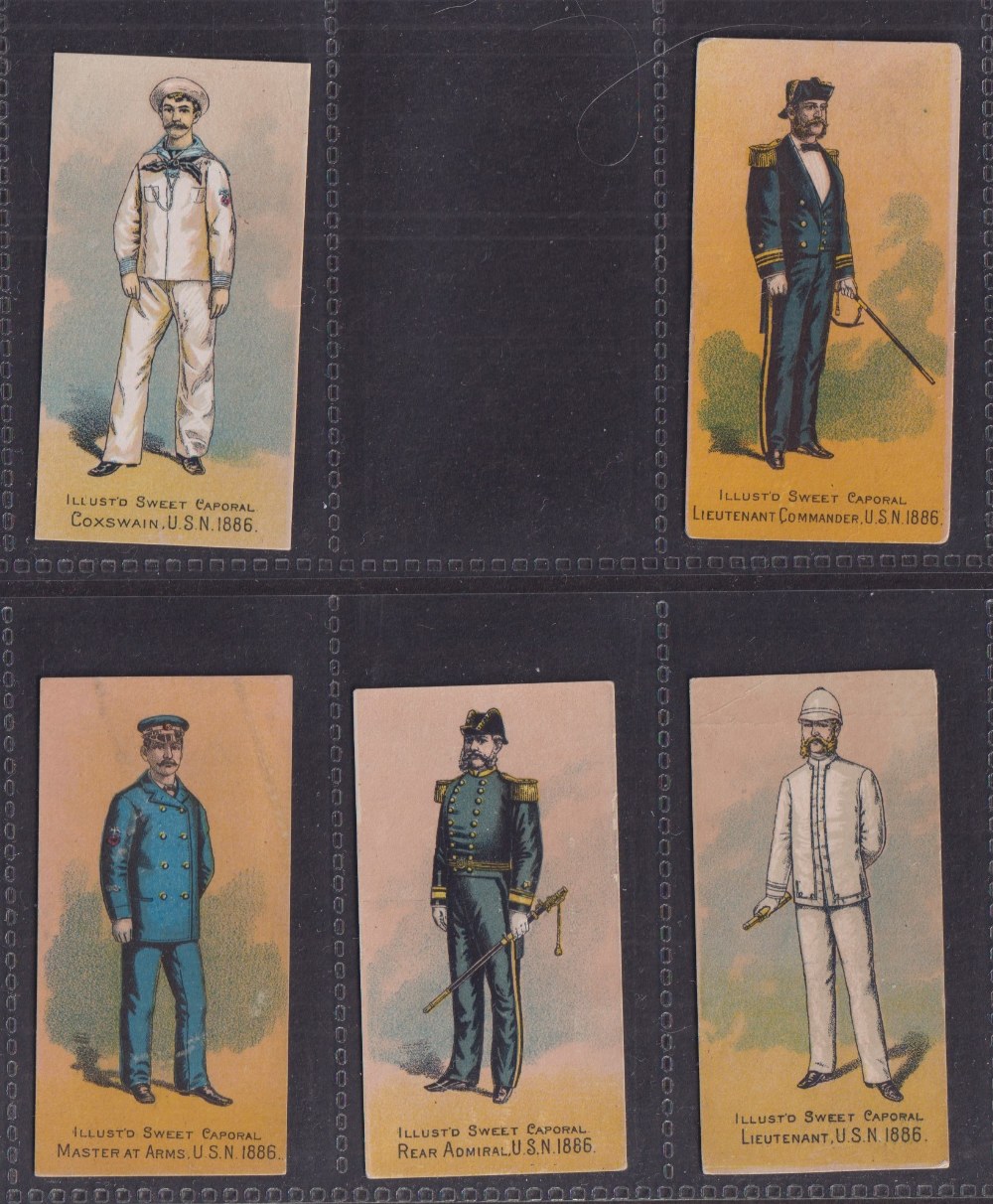 Cigarette cards, USA, Kinney Bros., Military Series G (U.S. Army & Navy ...
