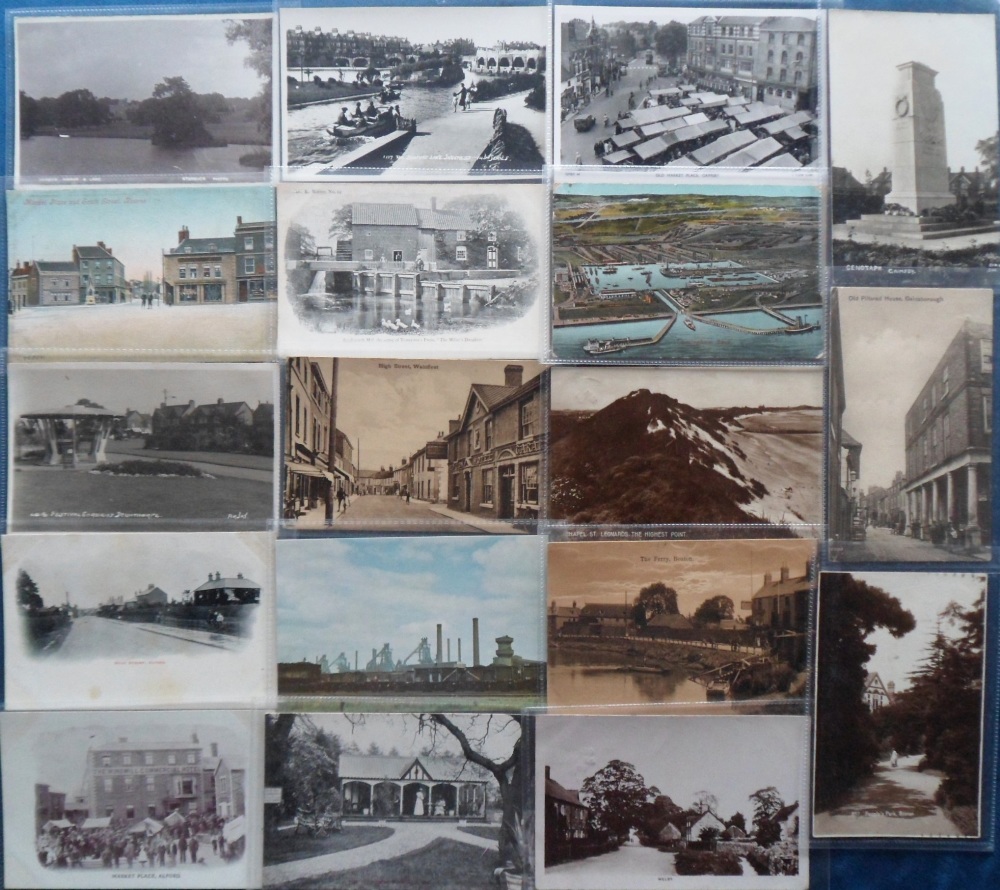 Postcards, Topographical, a Lincolnshire collection of approx. 45 cards ...