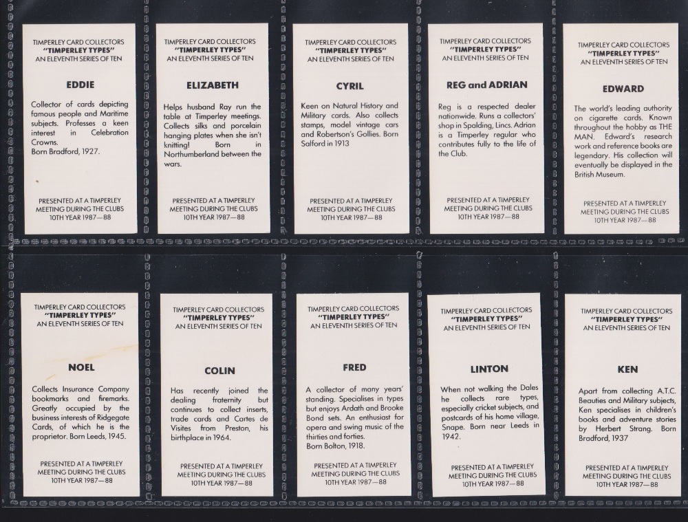 Trade cards, Cartophilic Greats!, 19 complete sets of Card Club ...