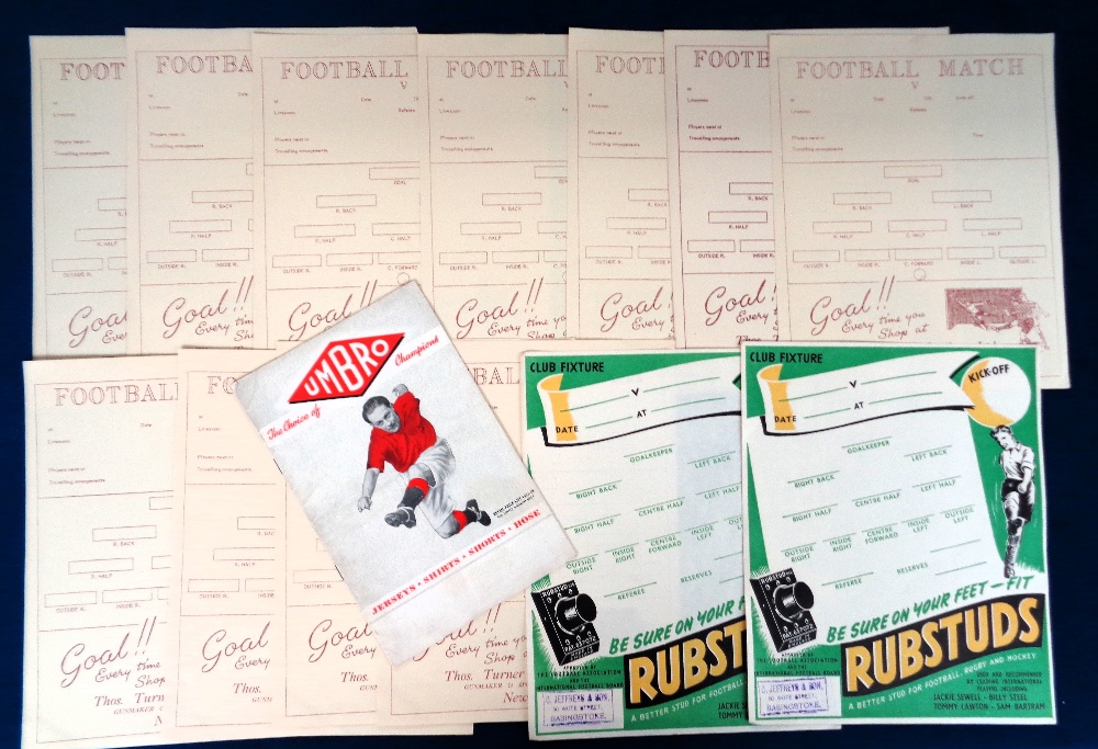 Football memorabilia, Umbro catalogue for 1957/8, 18 pages of ...