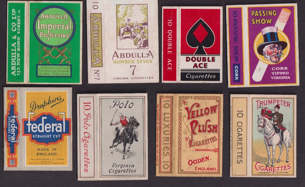Cigarette packets, selection of 12 packets, all for 10 cigarettes ...