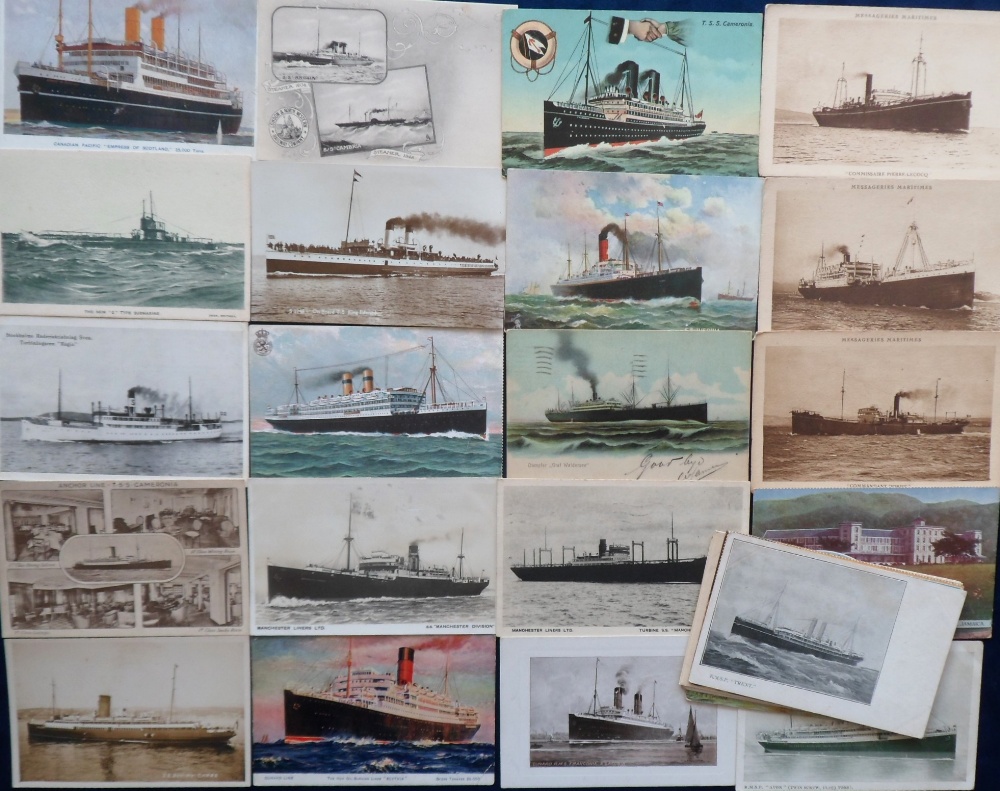 Postcards, Shipping, a mixed selection of approx. 50 cards inc ...
