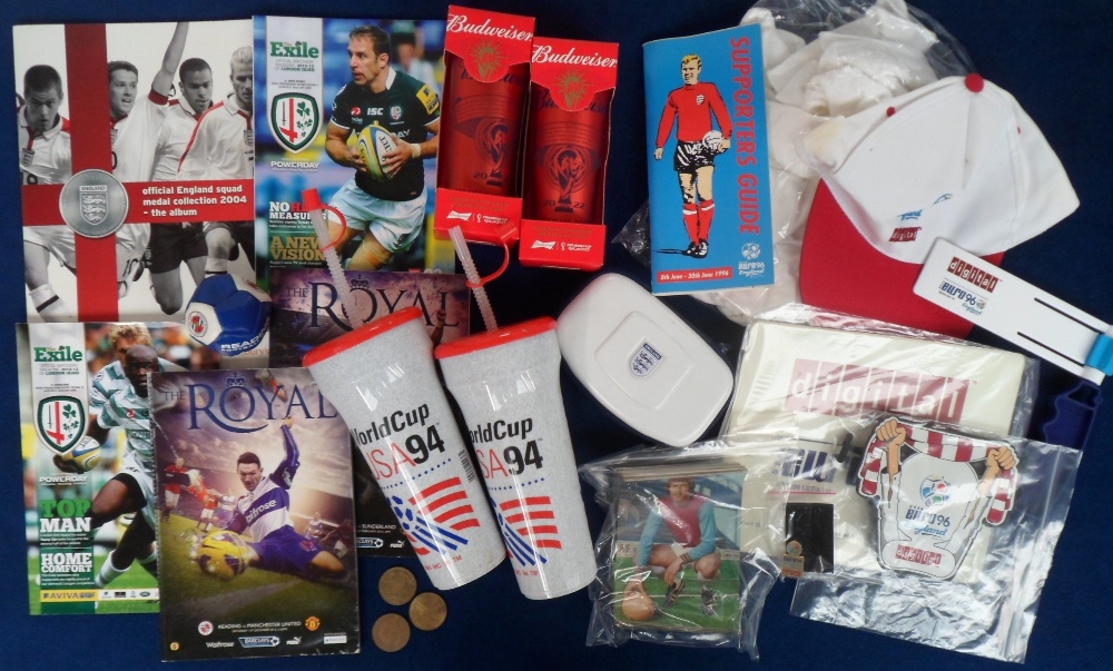 Football, a collection of memorabilia to include 21 1972 The Sun 3-D ...