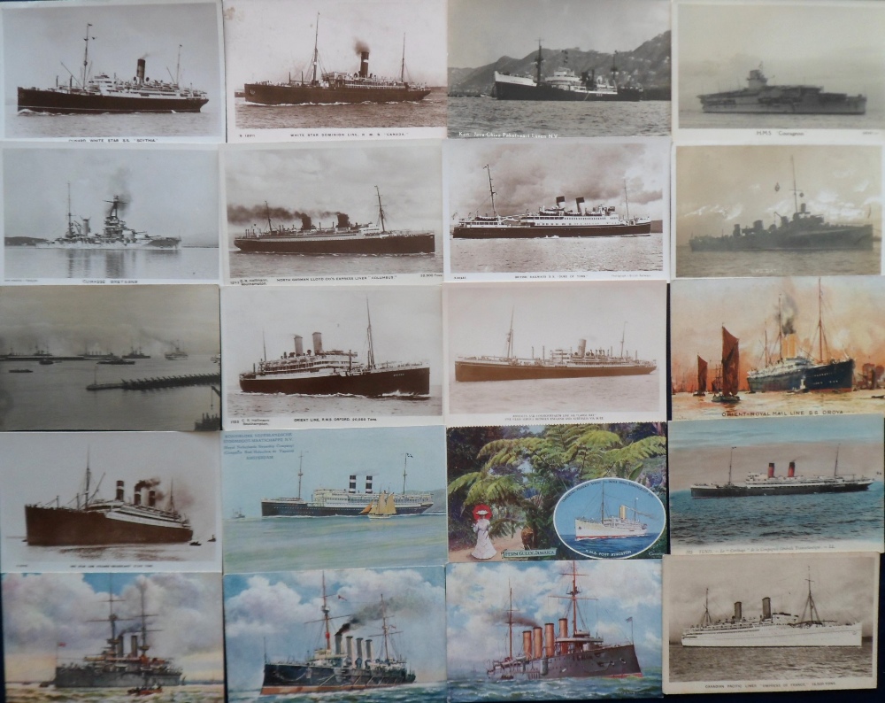 Postcards, Shipping, a mixed selection of approx. 50 cards inc ...