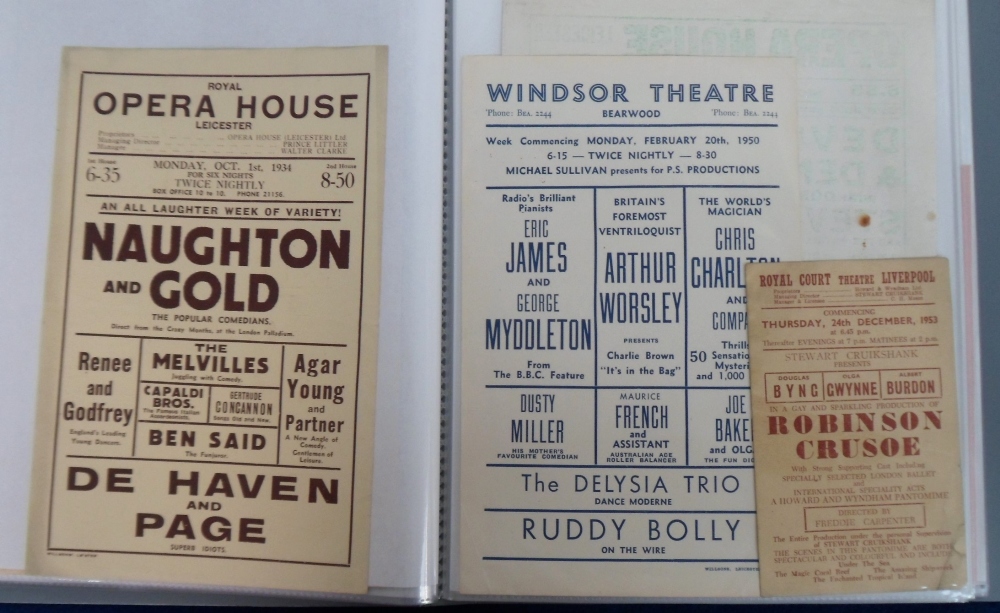 Theatre, 90+ theatre handbills/flyers, 1950s-80s includes Charlie ...