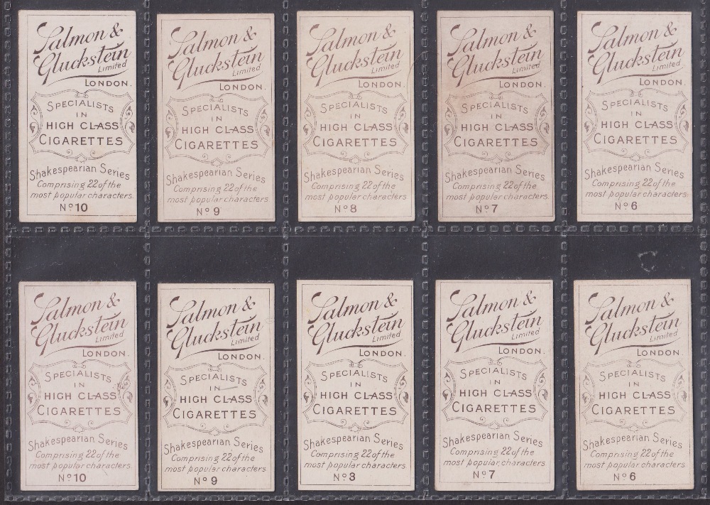 Cigarette cards, Salmon & Gluckstein, Shakespearian Series, two sets ...