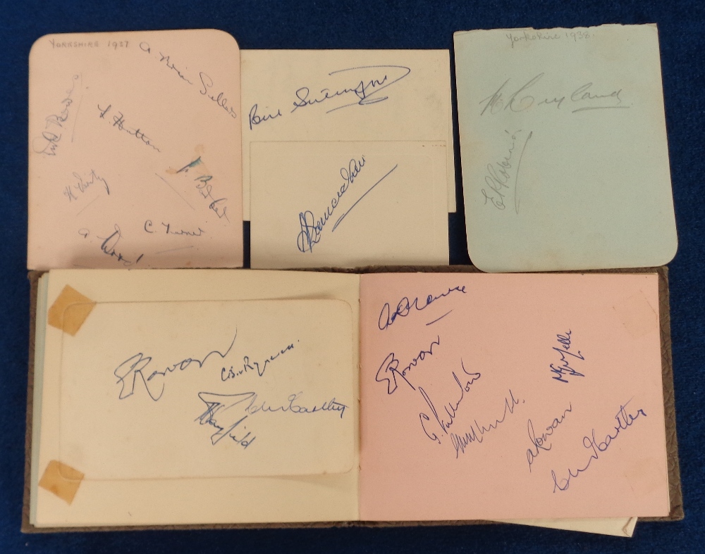 Cricket autographs, small autograph album containing a selection of ...
