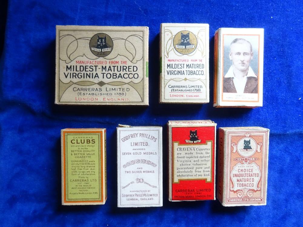 Cigarette packets, 7 packets all issued by either Carreras or Godfrey ...