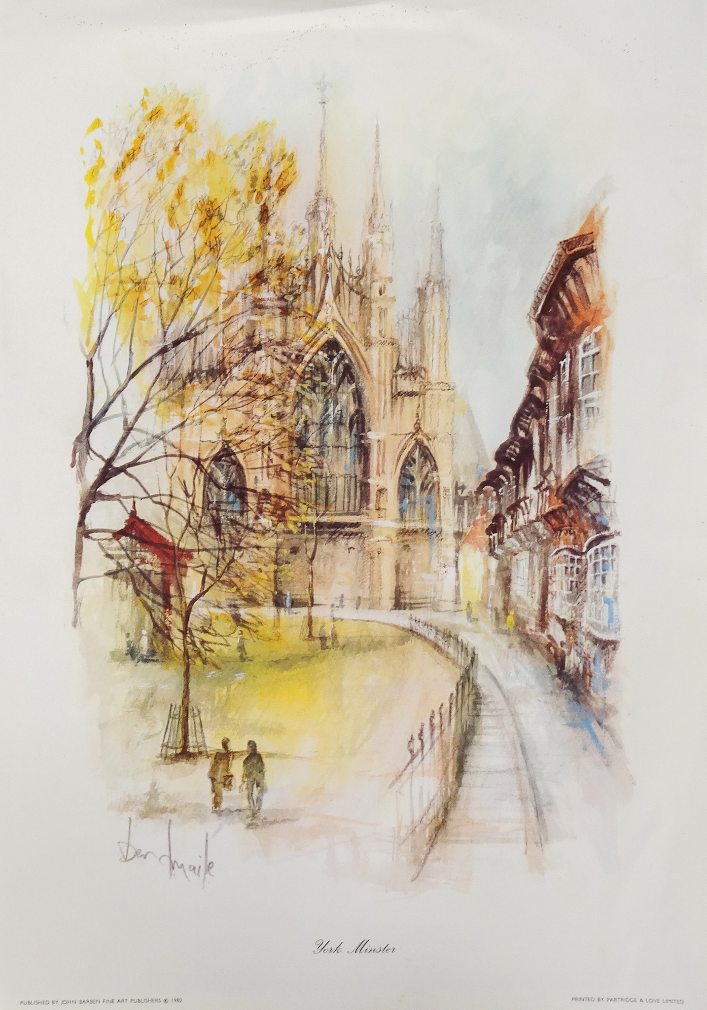# Ben MAILE (British 1922-2017) York Minster Lithograph Picture size 44 ...