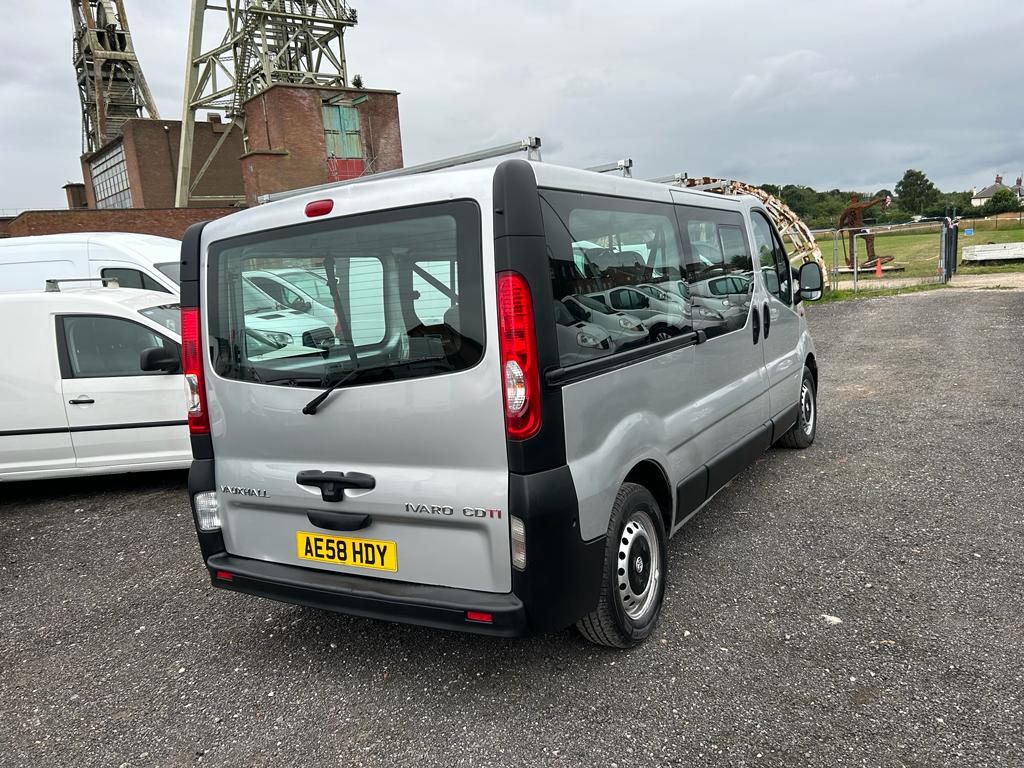 ABC - 2008 VAUXHALL VIVARO COMBI LWB SILVER VAN DERIVED CAR *NO VAT ...