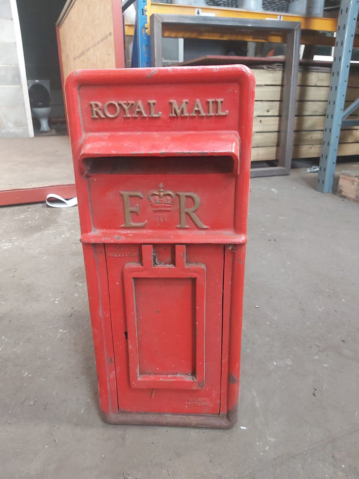NP - ORIGINAL CAST IRON POST BOX *NO VAT* COLLECTION FROM TUXFORD NO ...