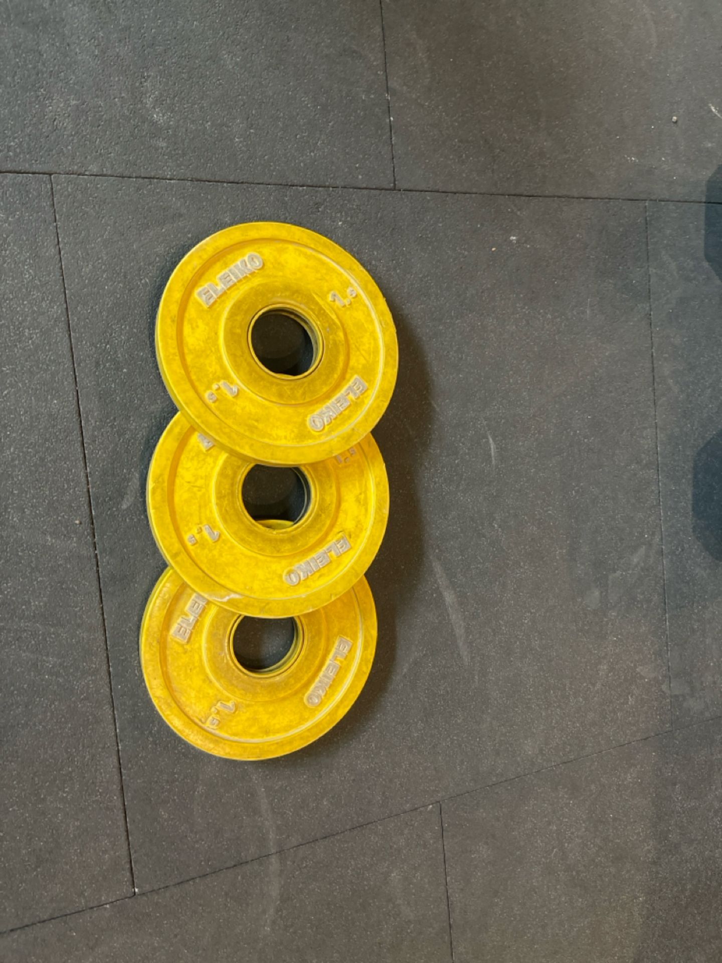 Eleiko 1.5kg Bumper Plates x3Collect from Doncaster