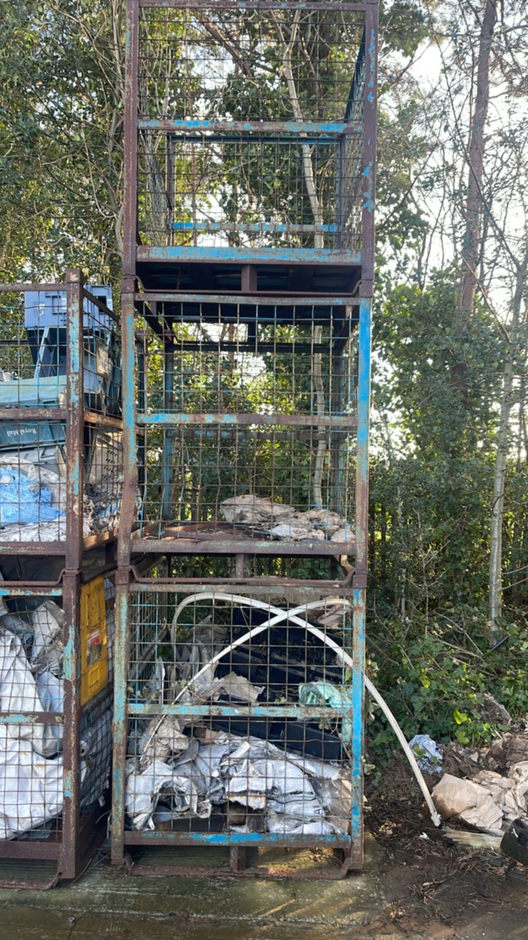 Metal Mesh Waste Cages x 5 Approximate Dimension Of Each Cage: Height ...