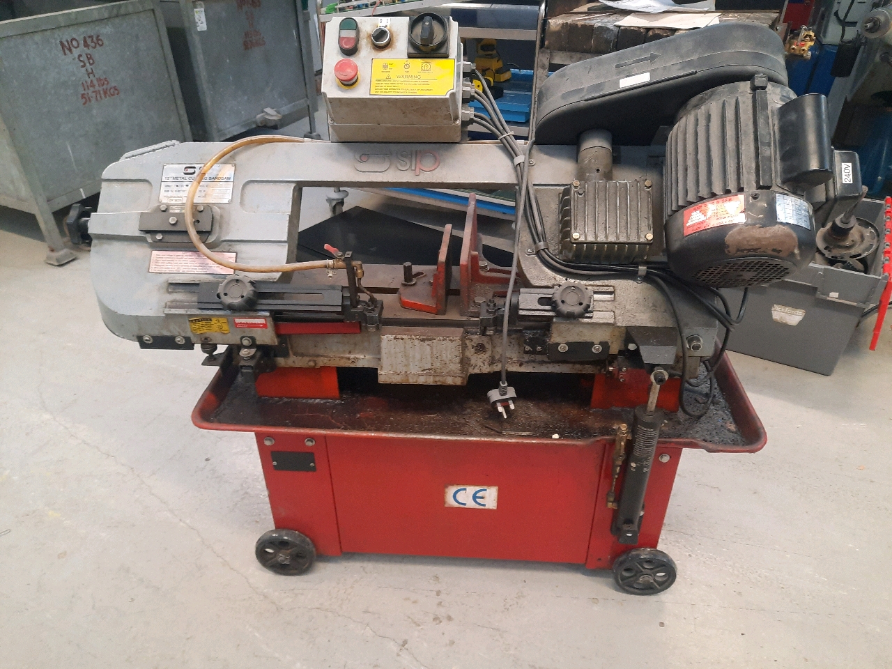 SIP 12" Metal Cutting Bandsaw Model. 07786-1 Serial No. 05128504 ...