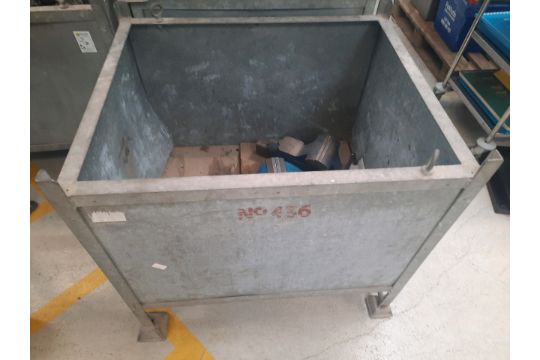 Steel Corner Post Containers with 3 Bench Vices Approximate Dimensions ...