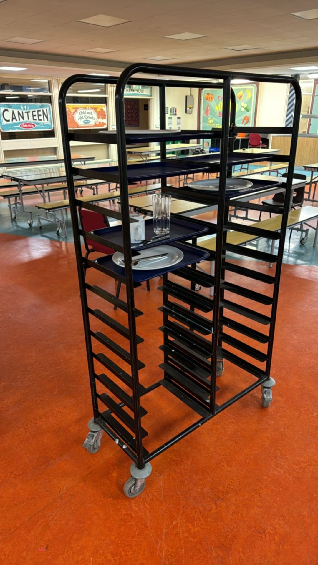 Mobile Tray Trolley Includes Trays Approximate Dimensions: Height ...