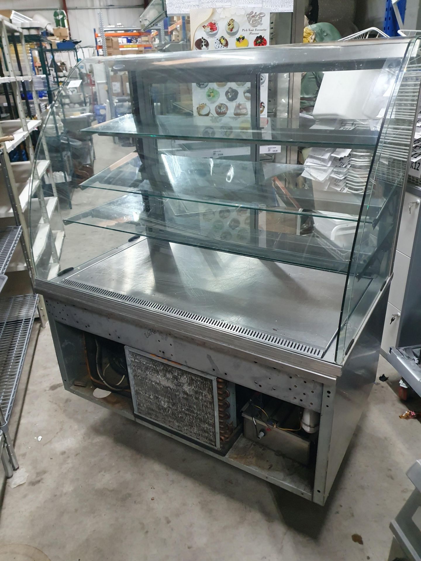 Counterline rear loading patisseriere refridgerated display unit