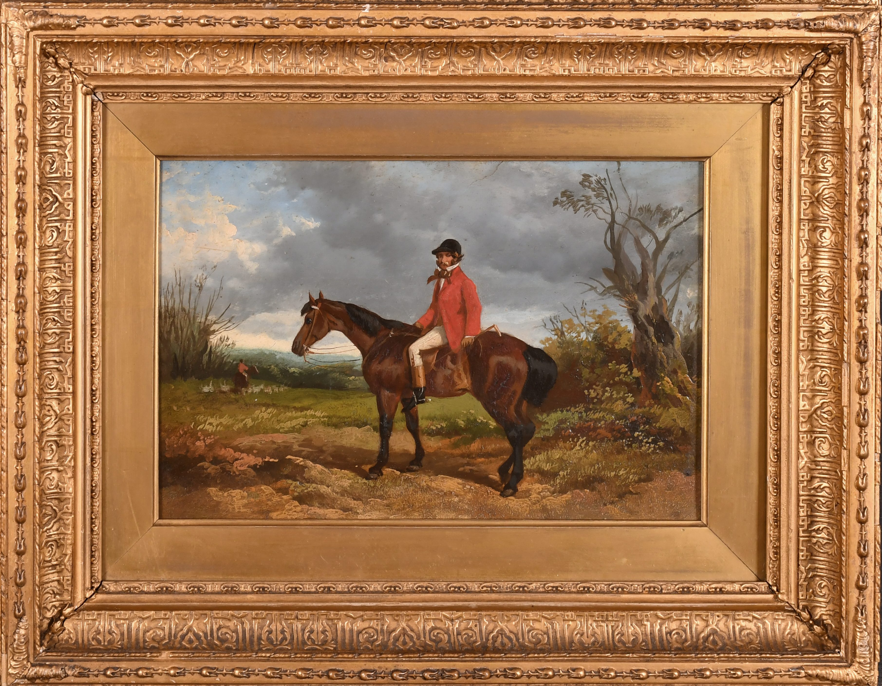 Attributed to Byron Webb (1831-1867) British. A Huntsman on a Horse ...