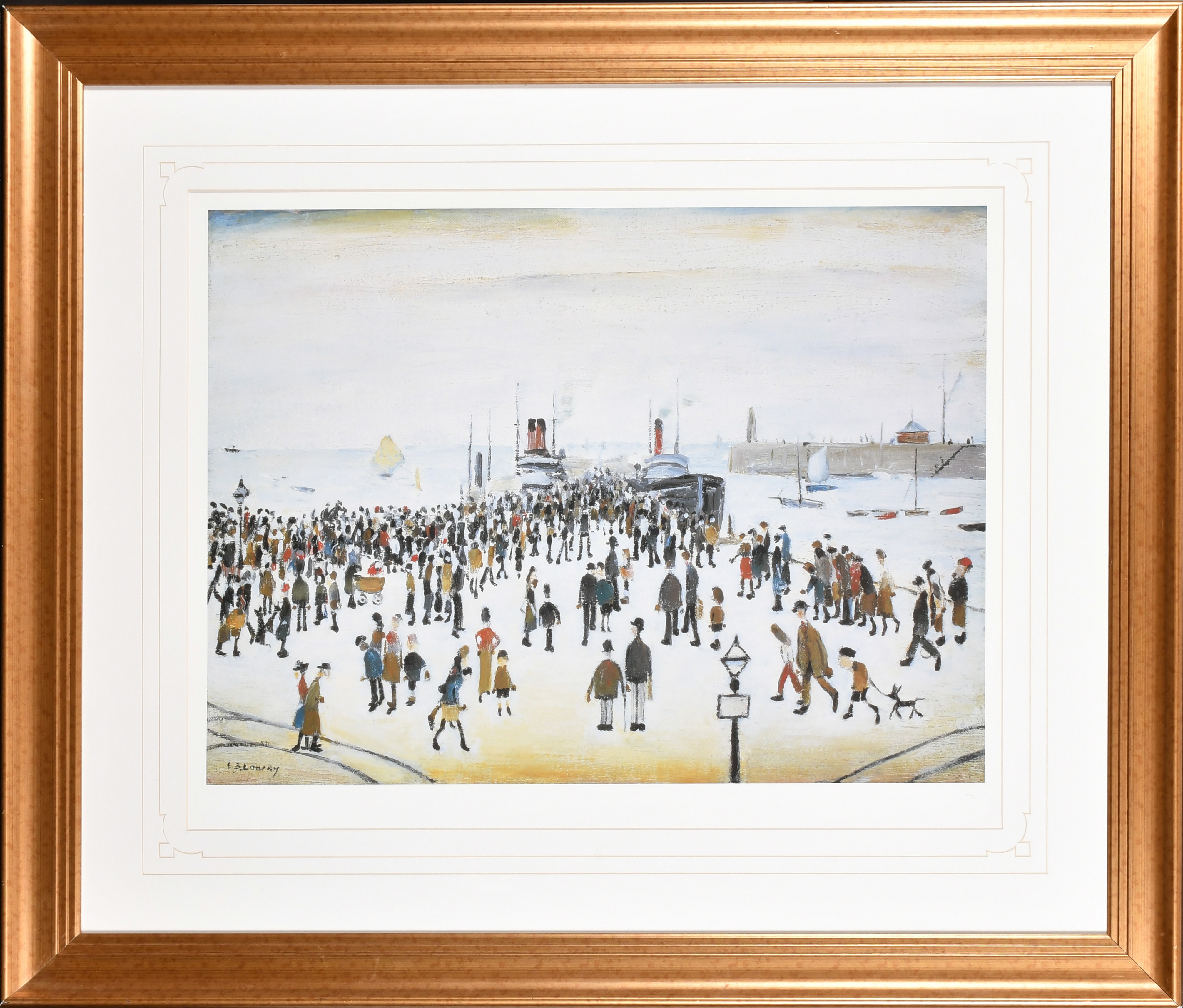 Laurence Stephen Lowry (1887-1976) British. "Ferry Boats", Print, With ...