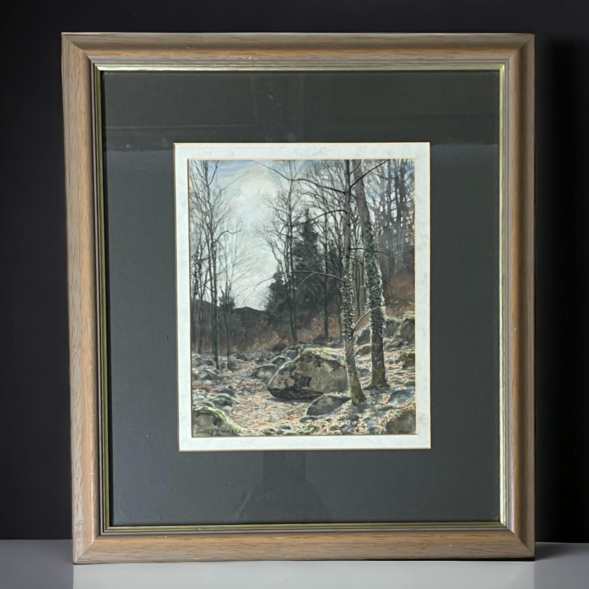 James Thomas Watts RS RBSA, British (1853-1930). Woodland watercolour ...