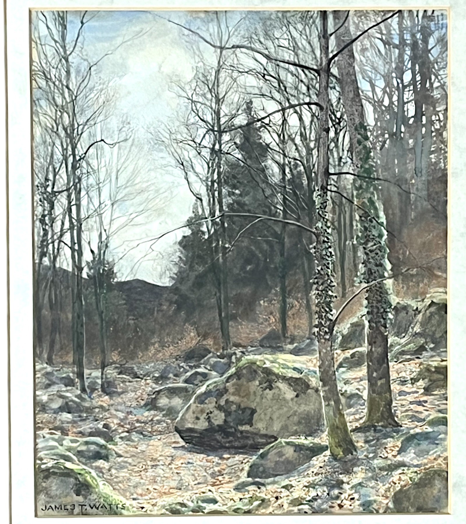 James Thomas Watts RS RBSA, British (1853-1930). Woodland watercolour ...